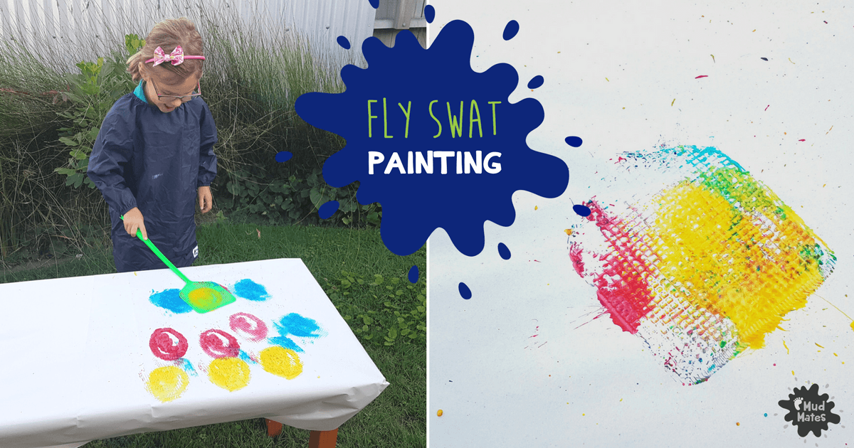 Fly Swat Painting - a fun messy play painting activity kids will love!